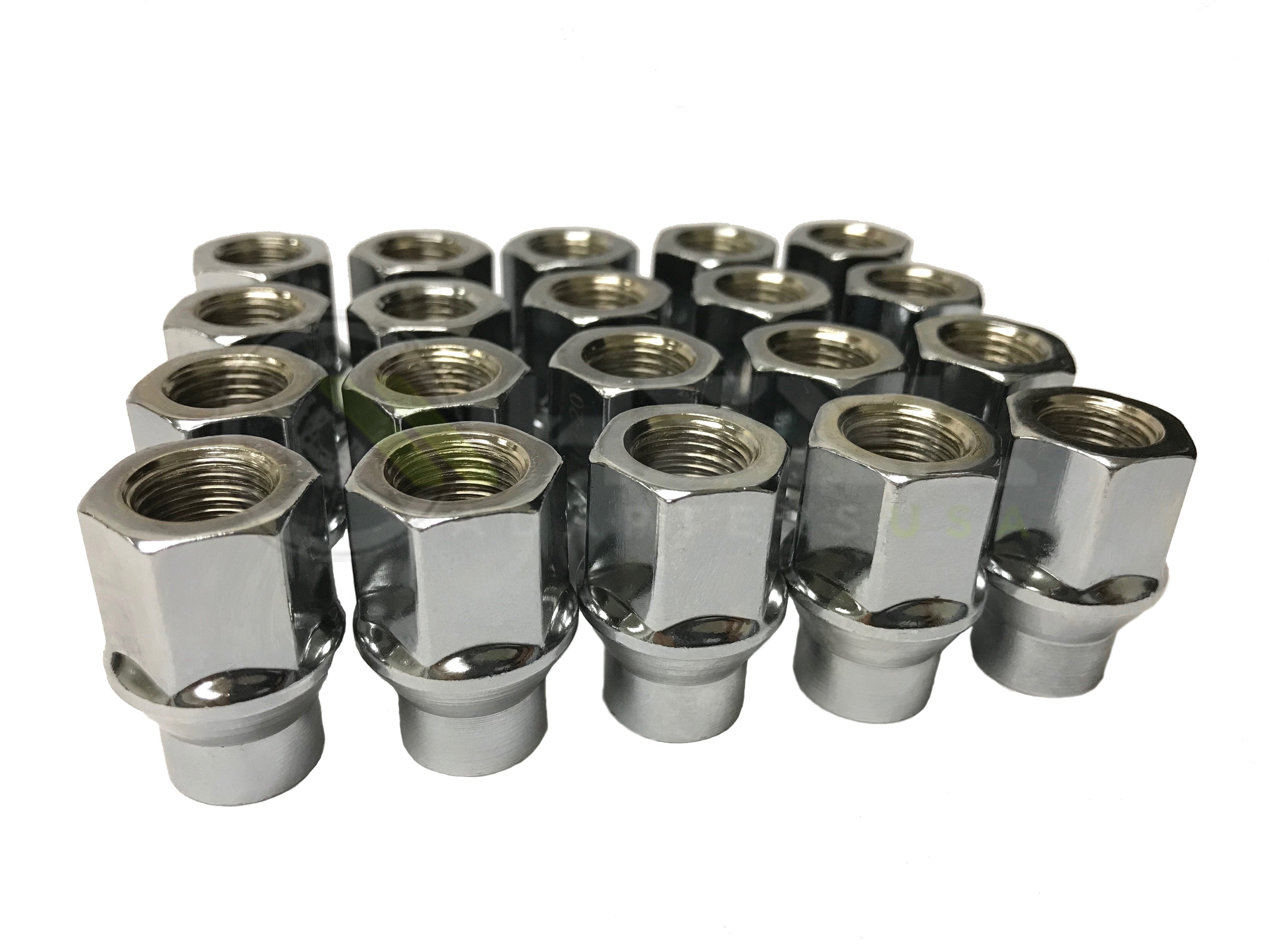 Toyota ET Style Chrome Lug Nuts Set 12x1.5 Extended Thread For All Toy ...